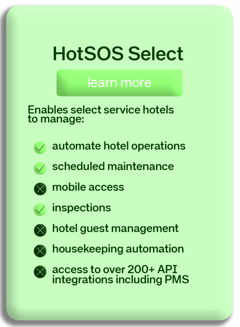 HotSOS® Service Optimization Software Solution for Hotels
