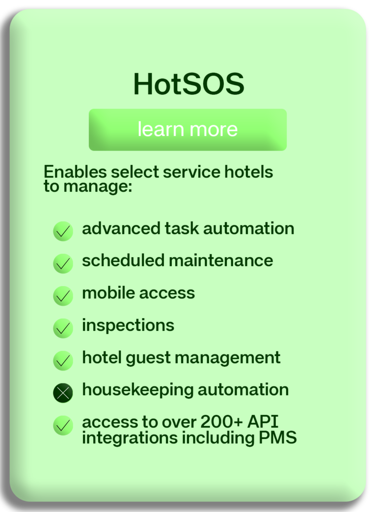 HotSOS® Service Optimization Software Solution for Hotels