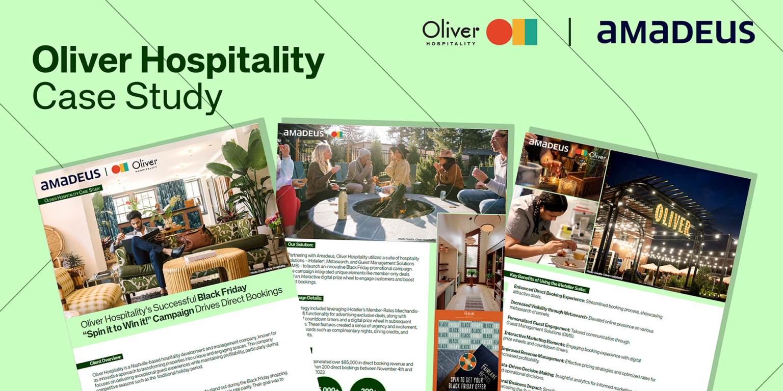 Learn How Oliver Hospitality Increased Direct Bookings During Black Friday - Amadeus Hospitality